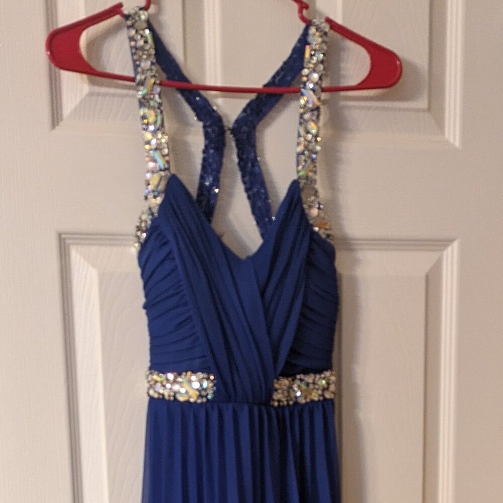 Royal Blue City Studio Prom Dress - Gem
